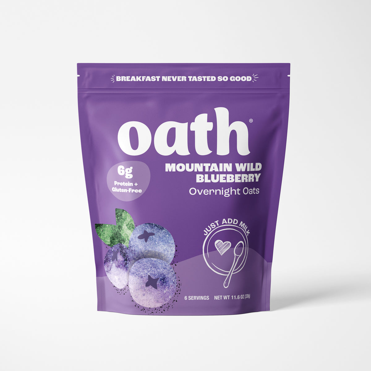Overnight Oats - Oath Mountain Wild Blueberry - 6 Meals Per Bag – Oath Oats